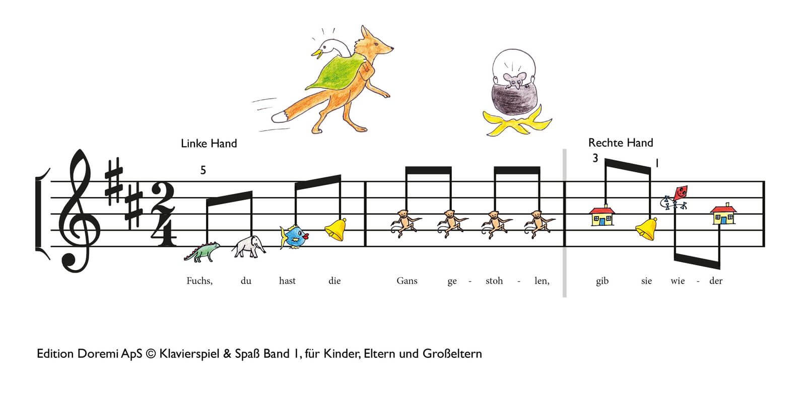 Fuchs, du hast die Gans gestohlen - Klavierspiel & Spaß