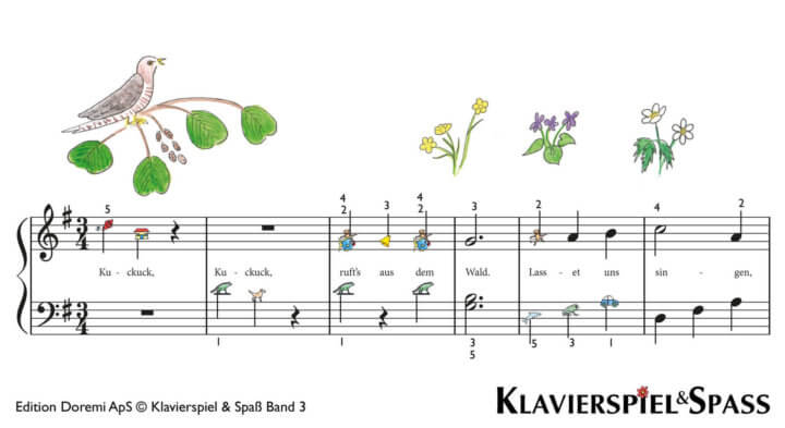 Kuckuck, Kuckuck, ruft’s aus dem Wald - Klavierspiel & Spaß